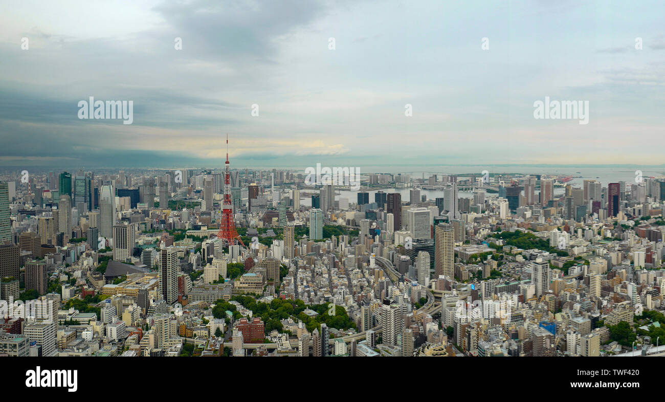 Tokyo, Japan, 1st, June, 2017. The view of the Roppongi area. Roppongi ...
