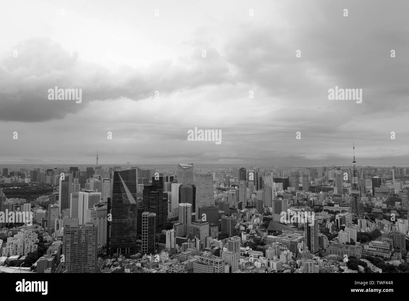 Tokyo, Japan, 1st, June, 2017. The black and white view of the Roppongi ...