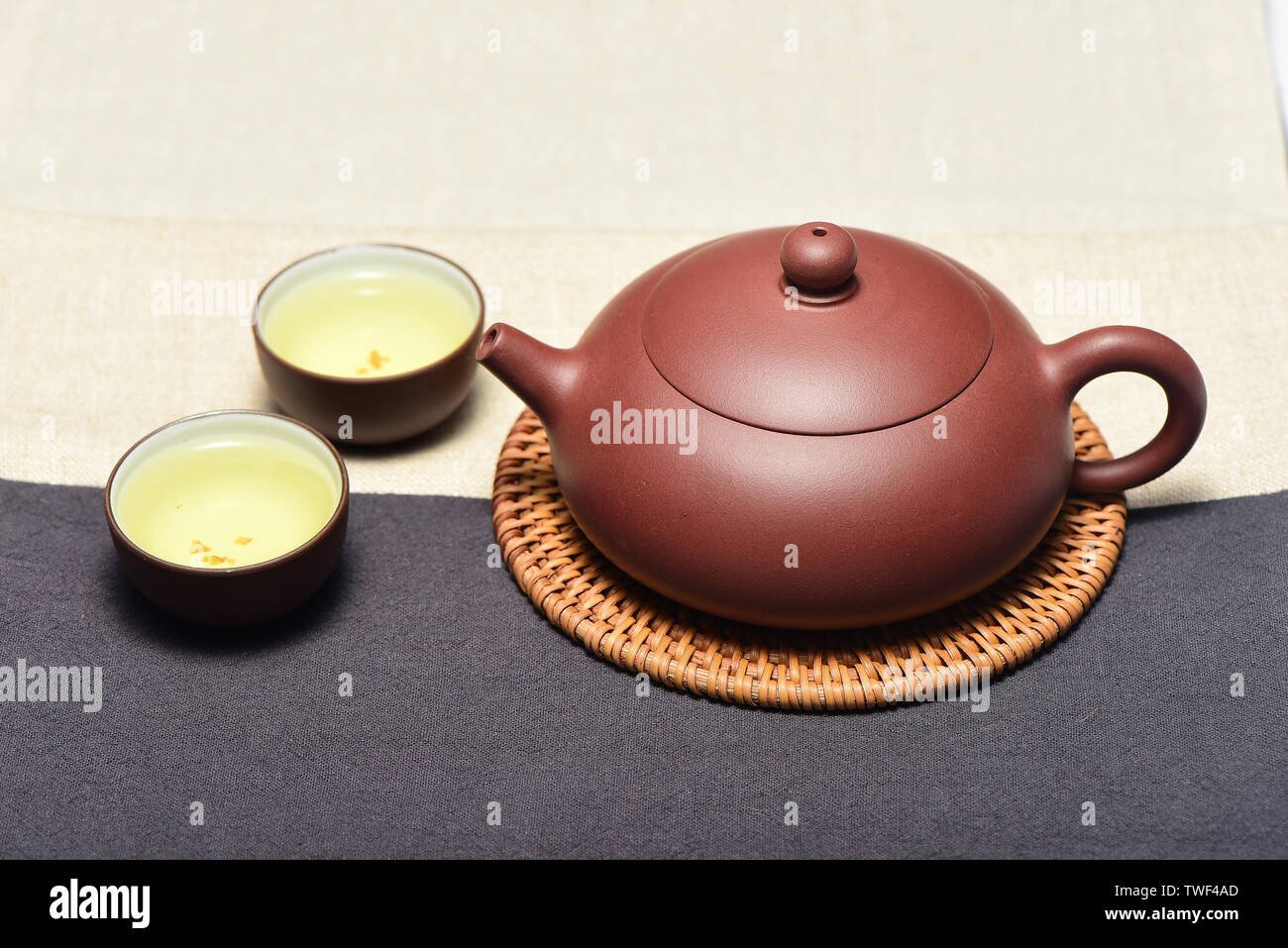 Purple sand teapot tea cup tea set tea culture tea pet Stock Photo - Alamy