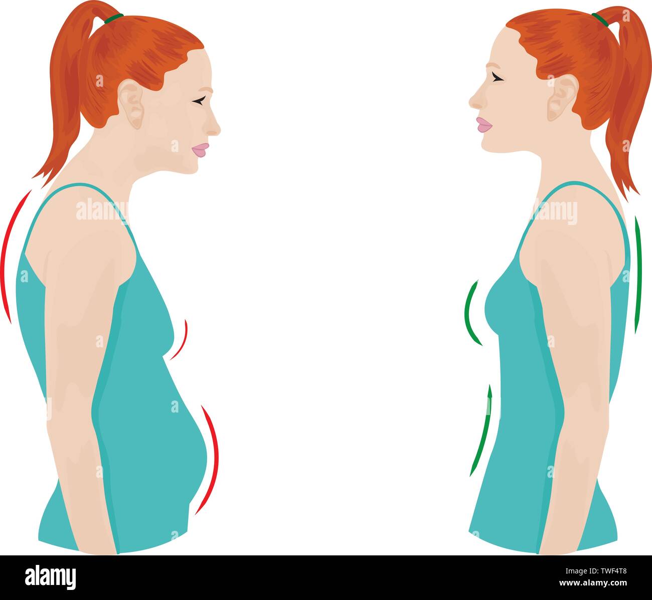 Correct posture profile hi-res stock photography and images - Alamy