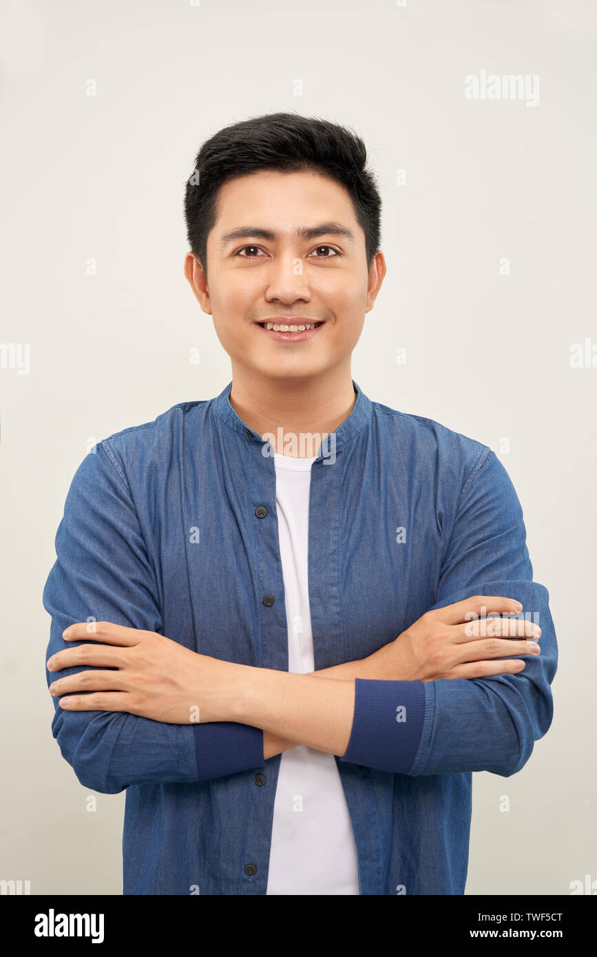 Man standing with folded hands hi-res stock photography and images - Alamy