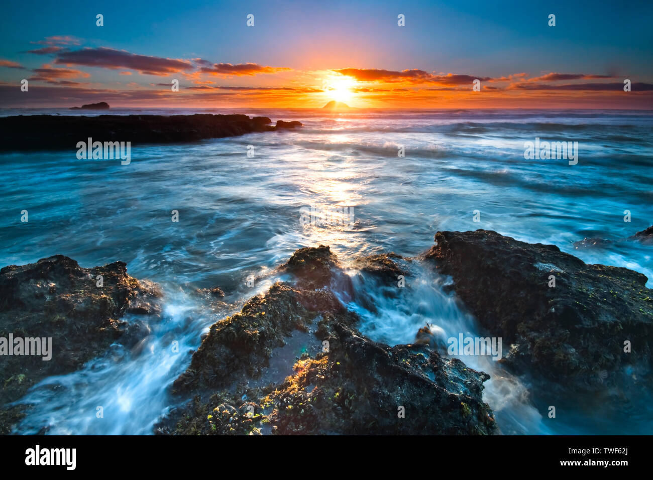 Sky background material blue sky sunset Stock Photo - Alamy