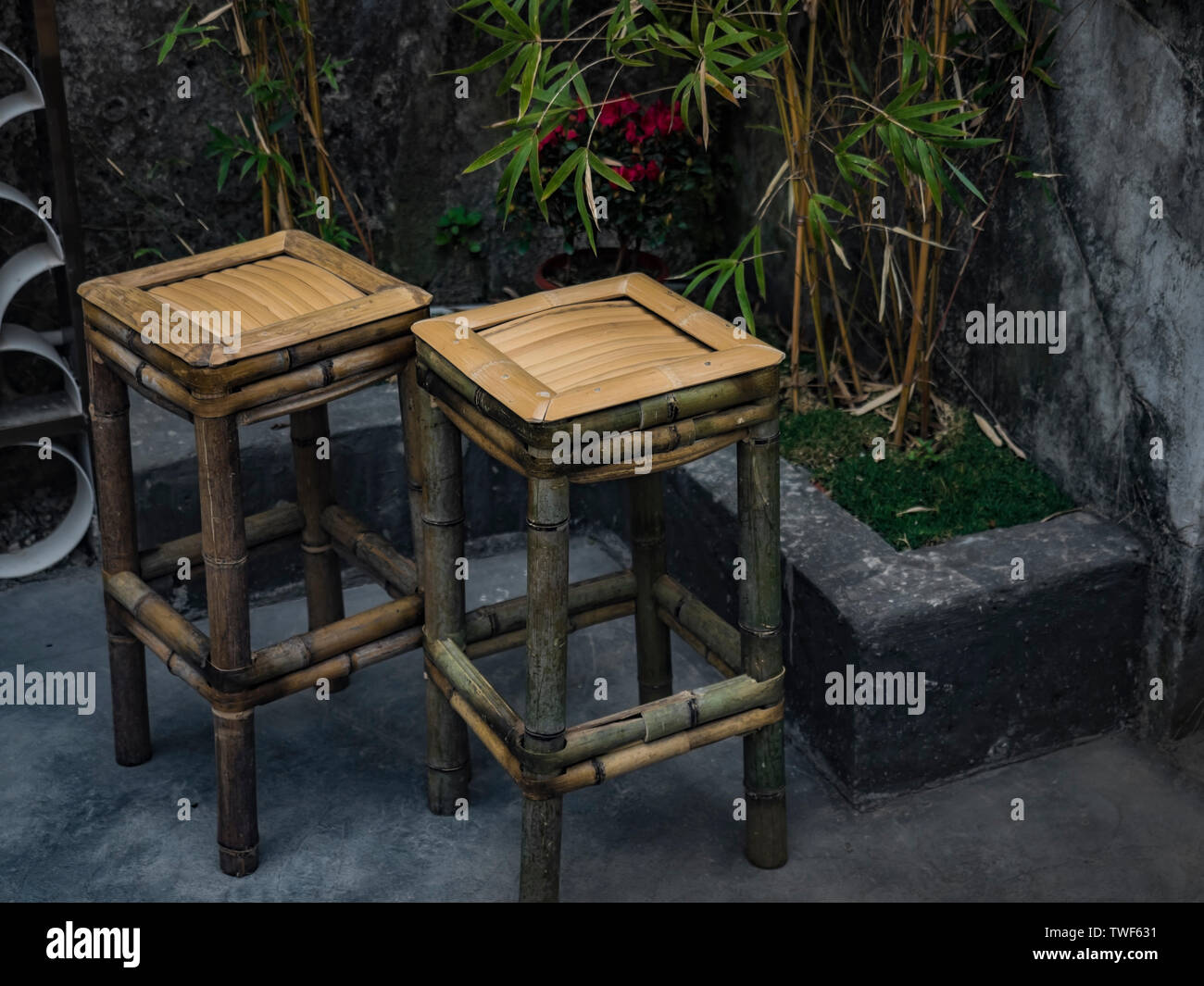 Bamboo benches hi-res stock photography and images - Alamy