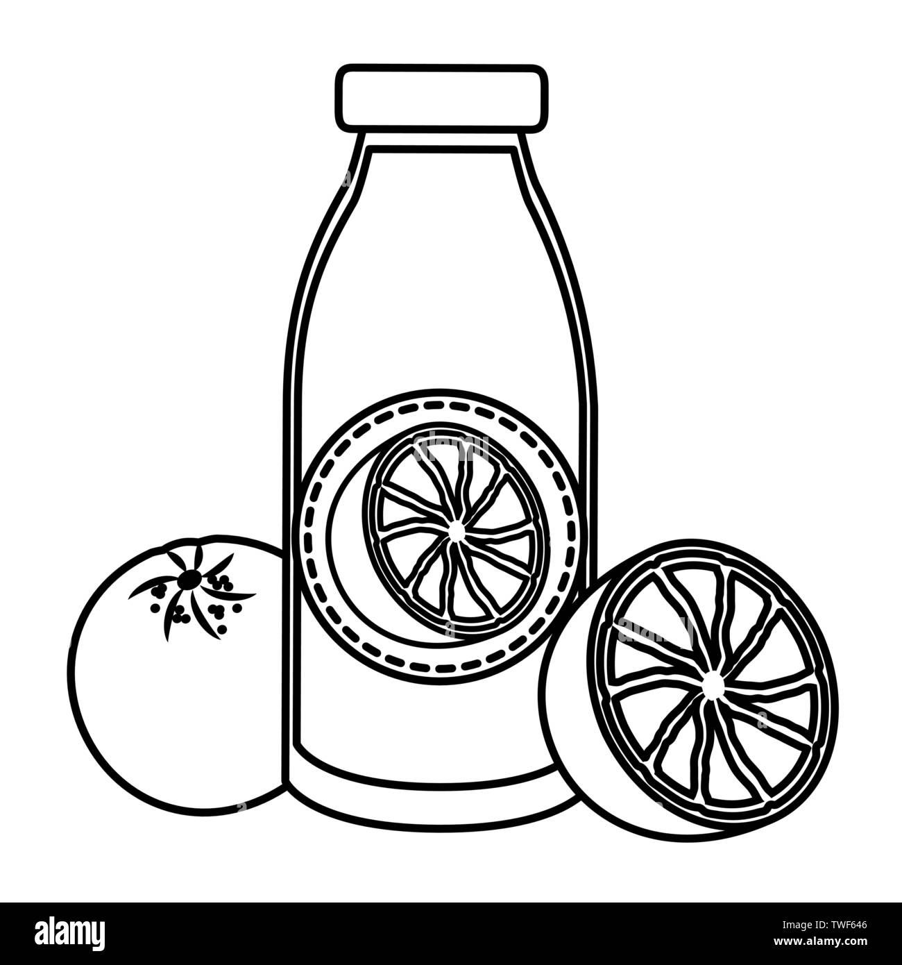 Orange juice citrus fruits Black and White Stock Photos & Images - Alamy