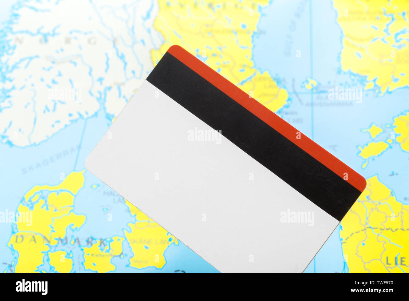 card on map Stock Photo - Alamy