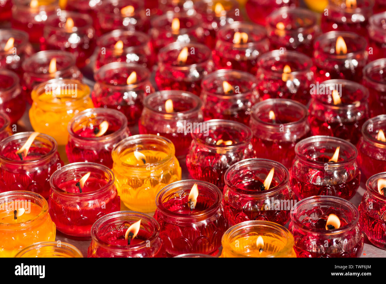 Candles in the temple Stock Photo - Alamy