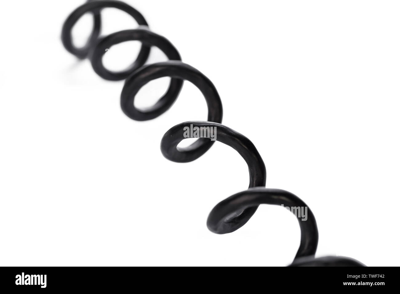 black wire isolated on a white background Stock Photo - Alamy