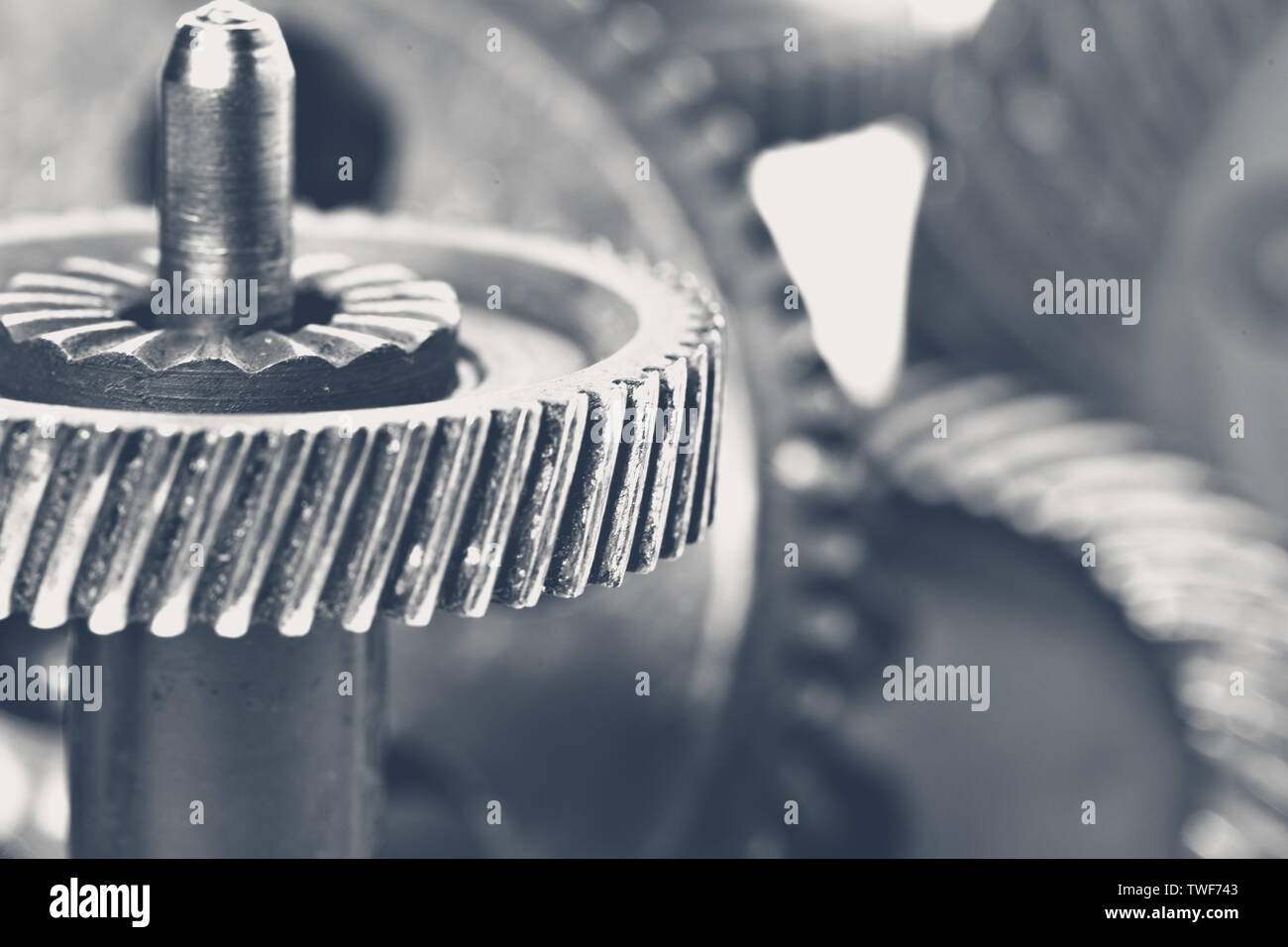Close-up view of stack of gears Stock Photo - Alamy