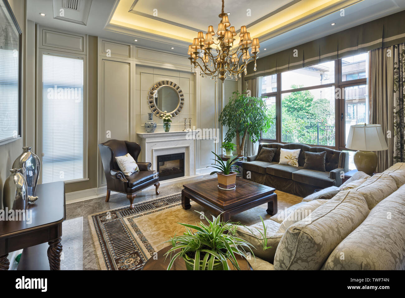 Living room interior Stock Photo - Alamy