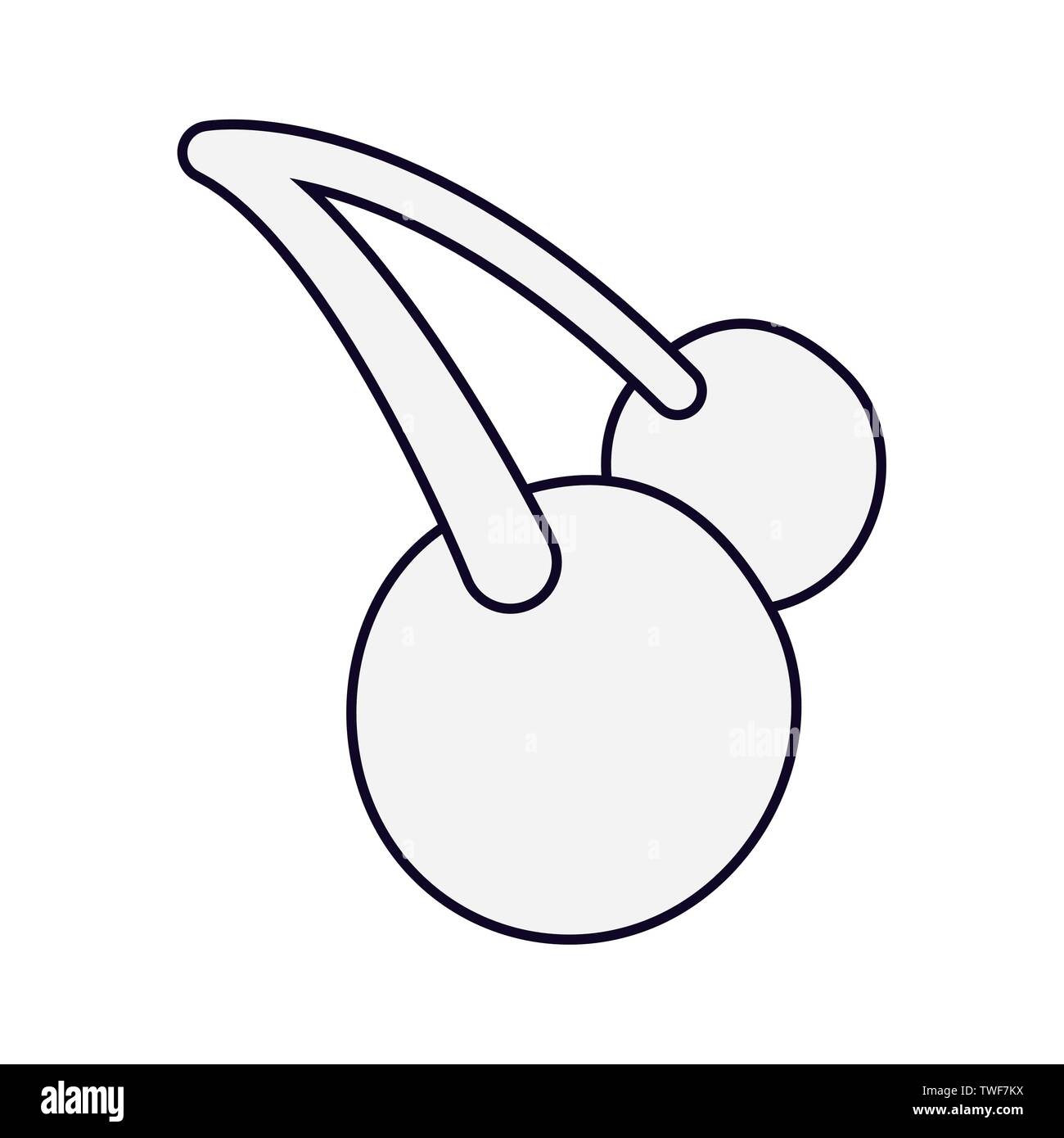 cherries comic pop art on white background vector illustration Stock ...