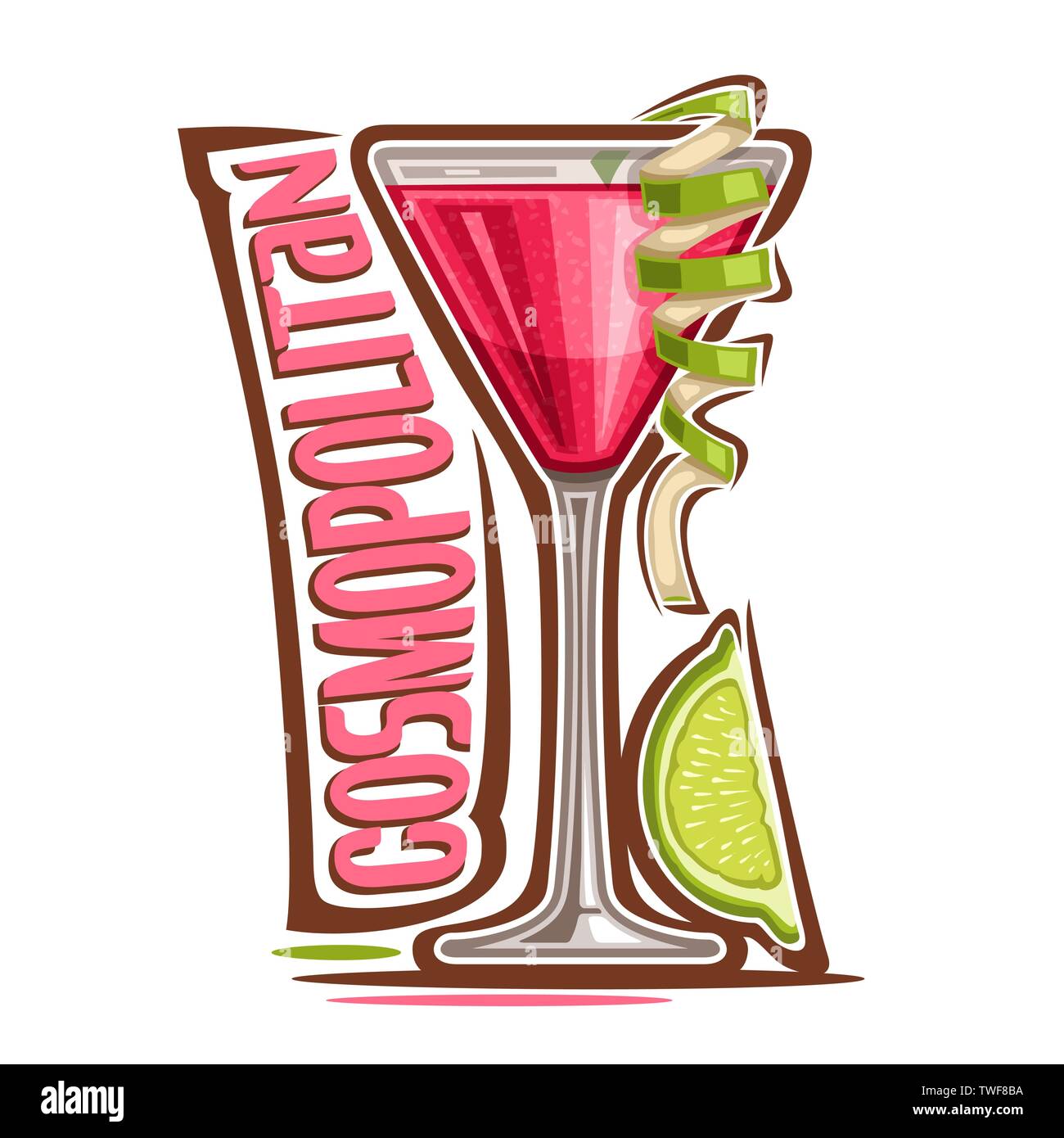 Vector logo for cocktail Cosmopolitan Stock Vector Image & Art - Alamy