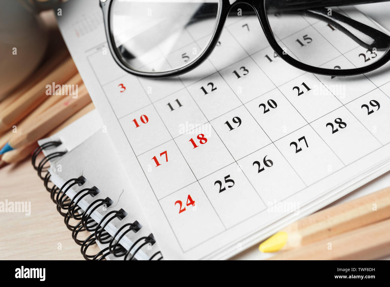 work space. calendar Stock Photo - Alamy