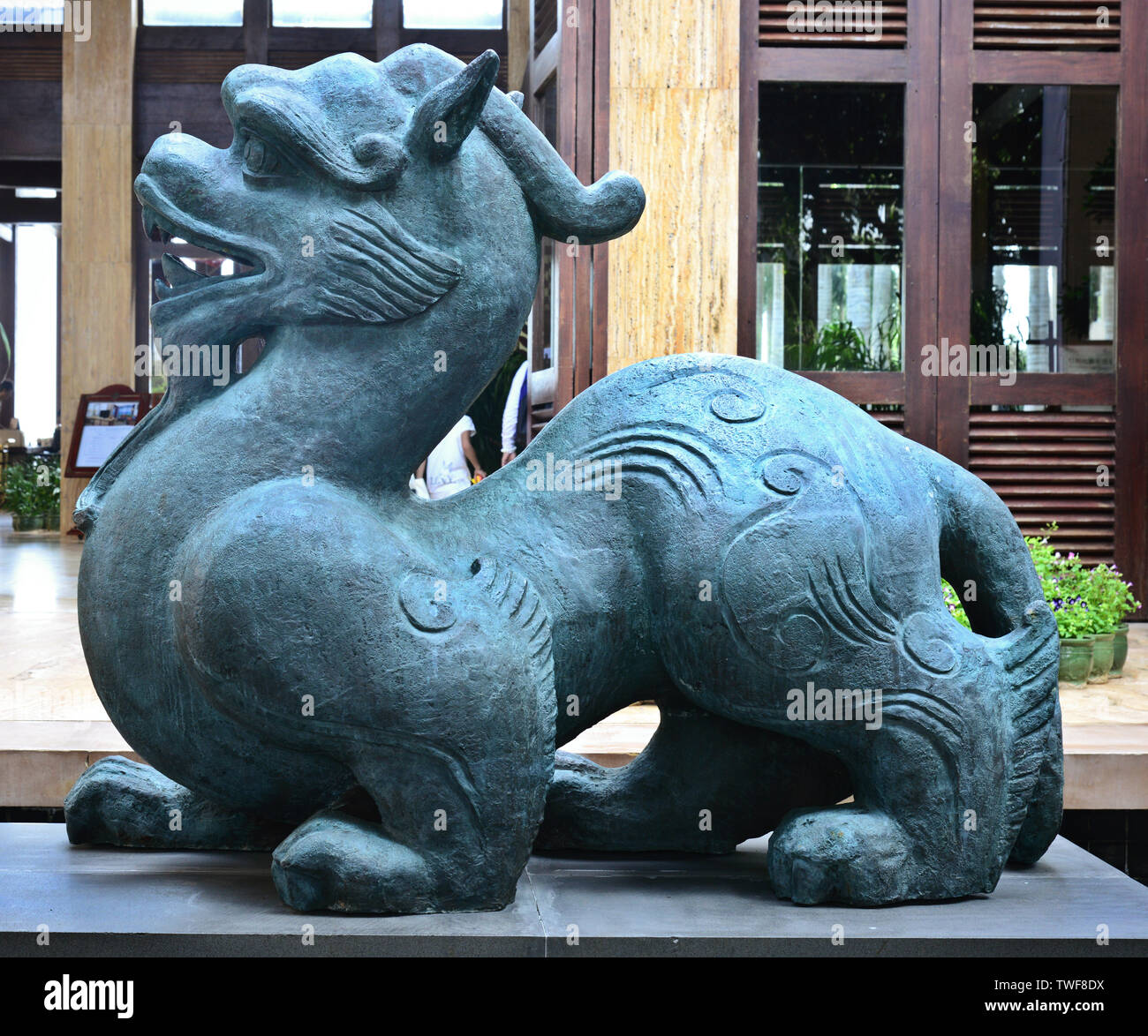 antique Chinese mythological animal made of stone Stock Photo - Alamy