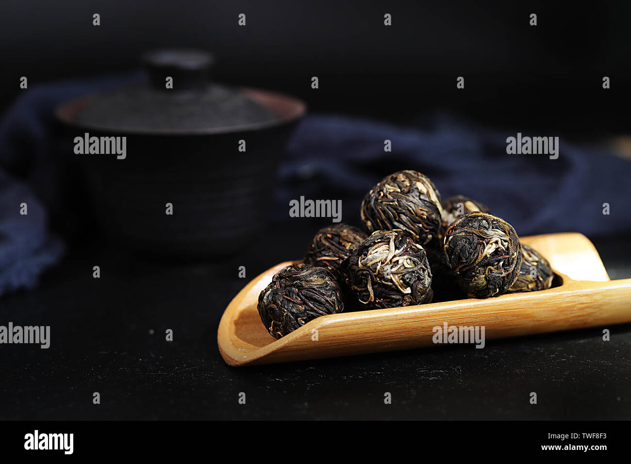 Pu'er Tuo tea green tangerine tea Stock Photo - Alamy