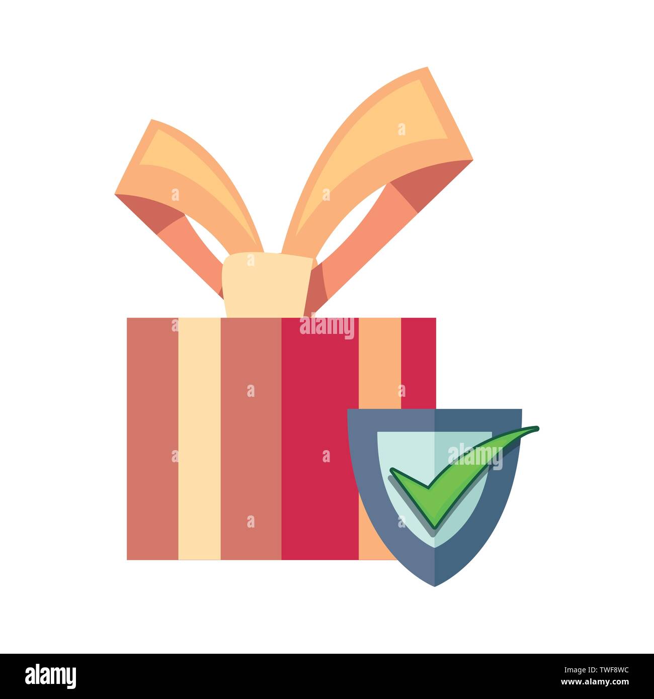 gift box fast delivery logistic vector illustration Stock Vector Image ...