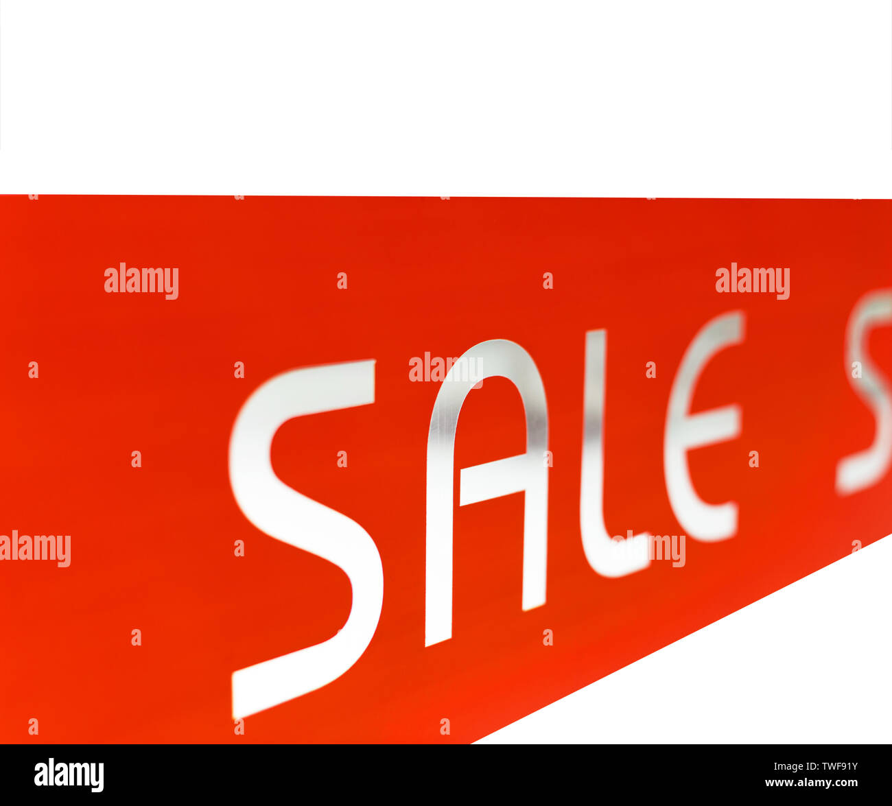 Sale word in red and white background Stock Photo - Alamy