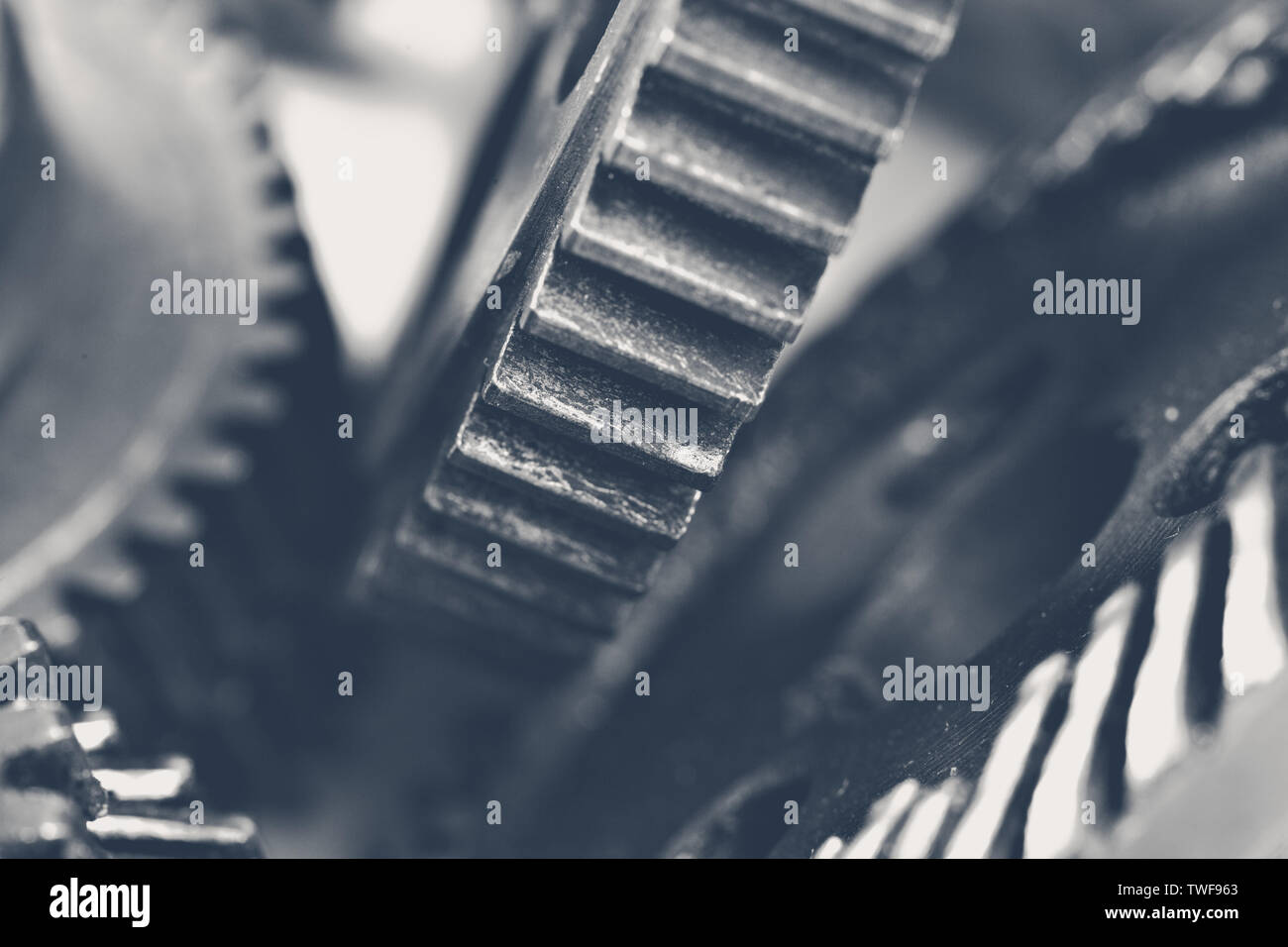 Close-up view of stack of gears Stock Photo - Alamy