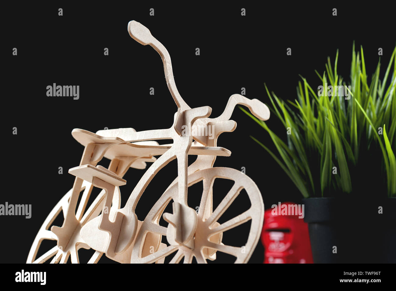 Balsa wood bicycle model kits, Hobby and leisure concept Stock Photo ...