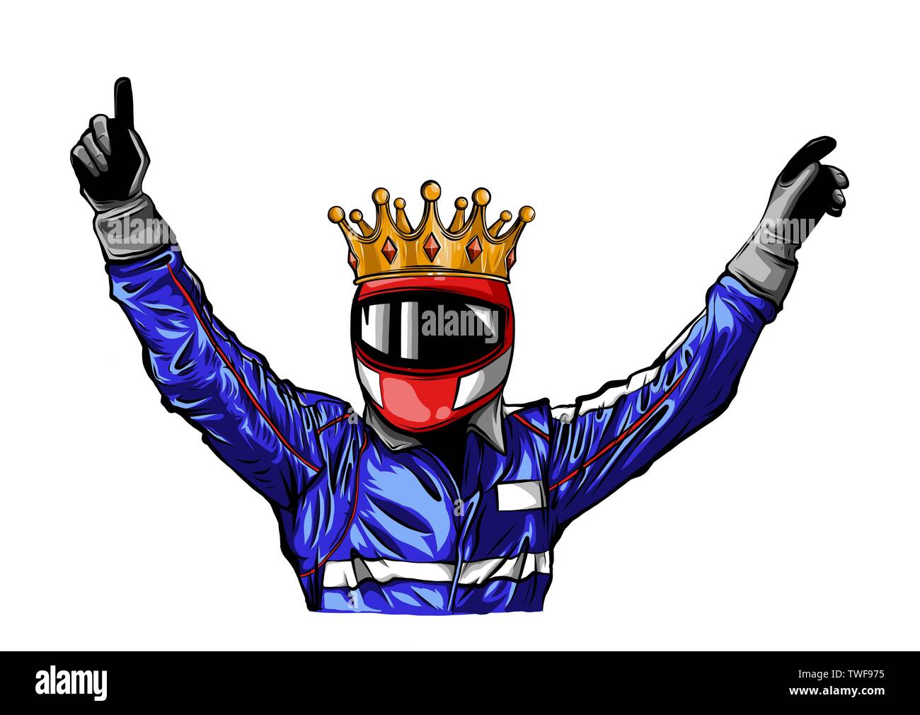 Car racing man cartoon vector illustratio design Stock Vector Image ...
