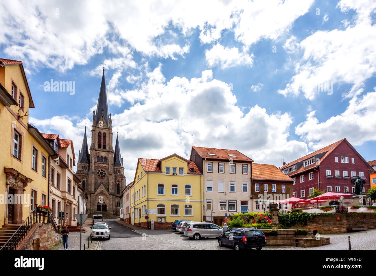 Historical City of Tann in Röhn, Germany Stock Photo - Alamy