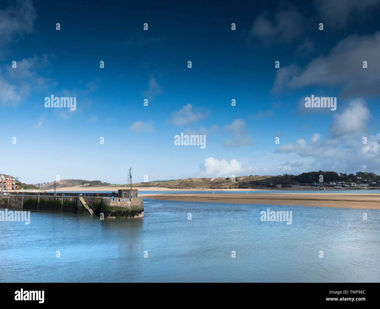 The North Arm pier at the entrance to Padstow Harbour on the North ...