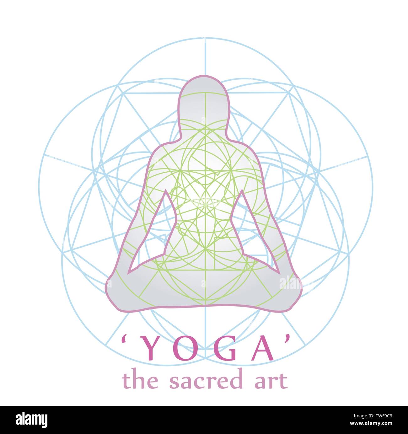 Yoga position with sacred geometry Stock Vector Image & Art - Alamy