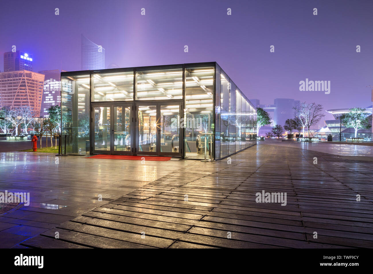 The entrance of shopping mall underground Stock Photo - Alamy