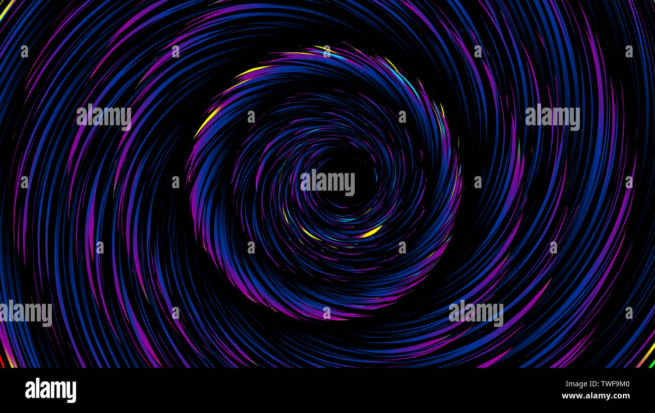 Continuous lines form twisted vortex abstract background Stock Photo ...