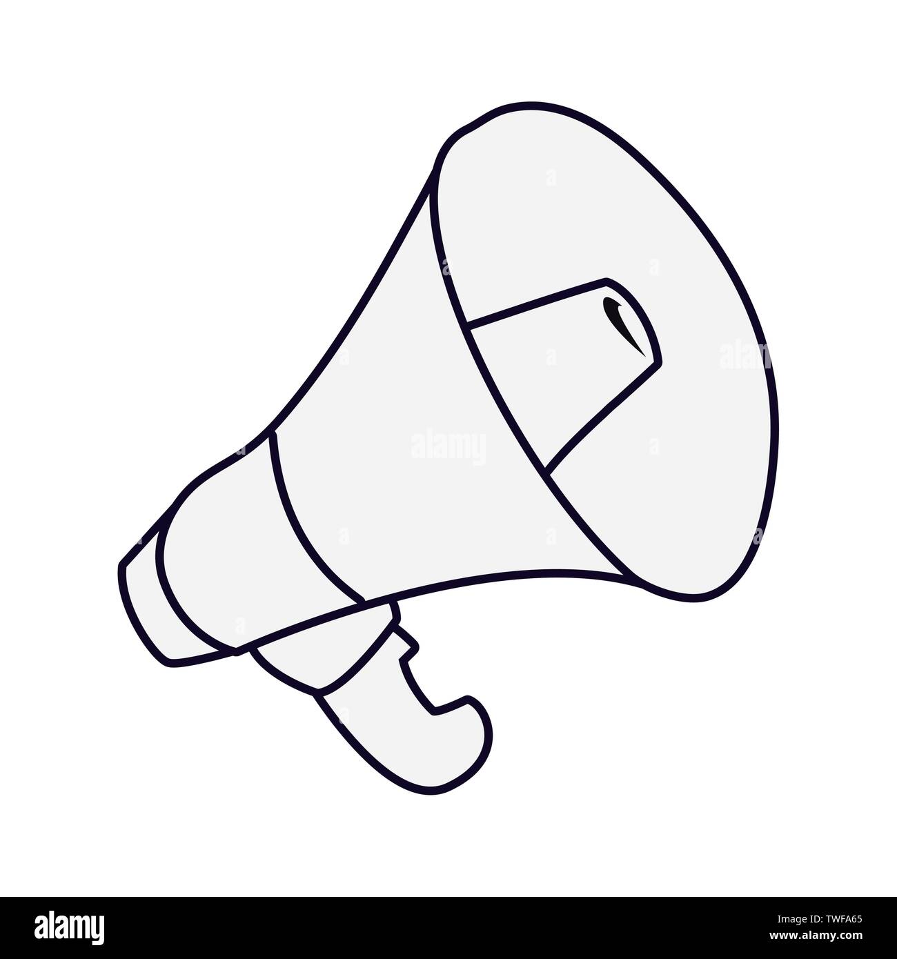 megaphone comic pop art on white background vector illustration Stock ...