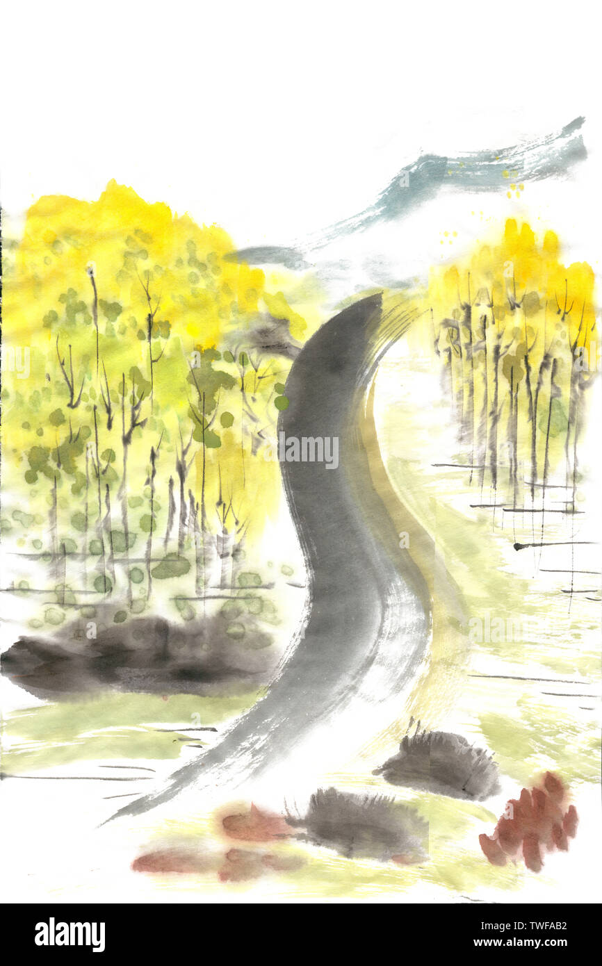 Long path hand drawn hi-res stock photography and images - Alamy