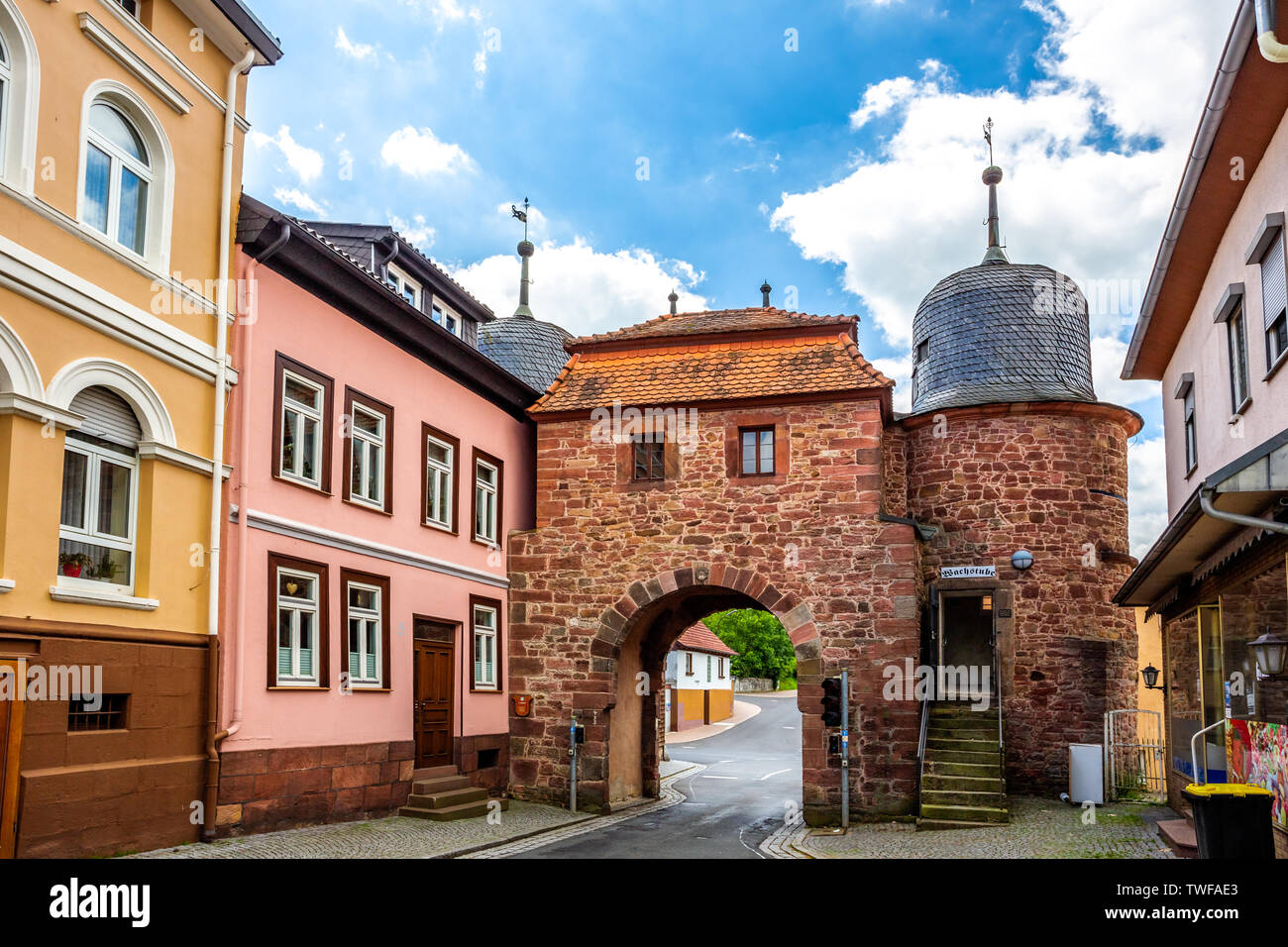 Historical Gate of Tann in Röhn, Germany Stock Photo - Alamy