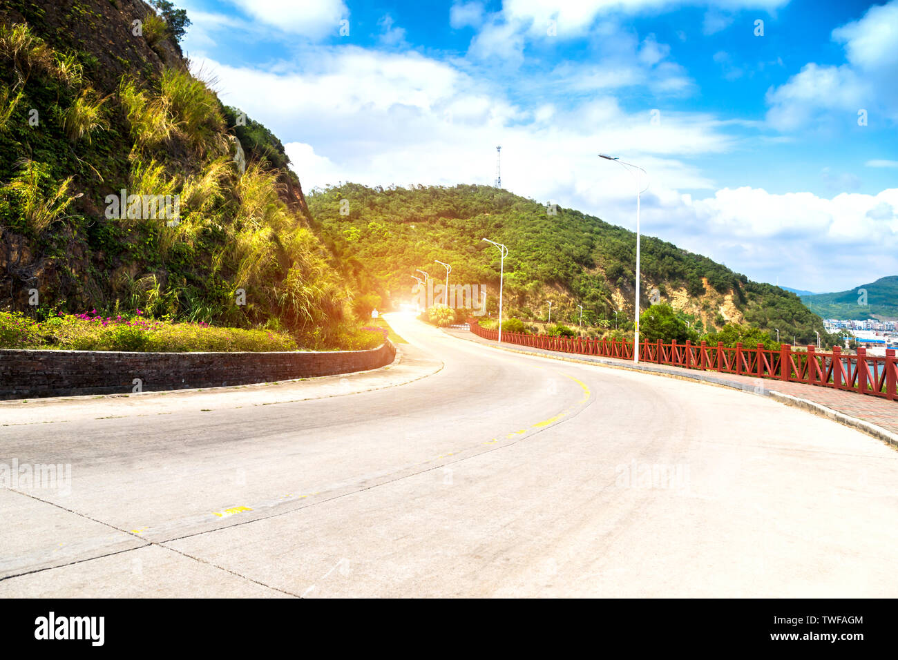 Seaside Circular Road Stock Photo - Alamy