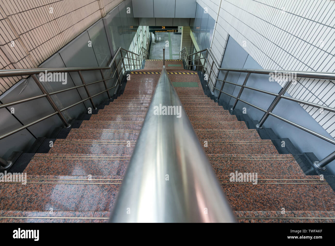 Unmanned handrails staircase hi-res stock photography and images - Alamy