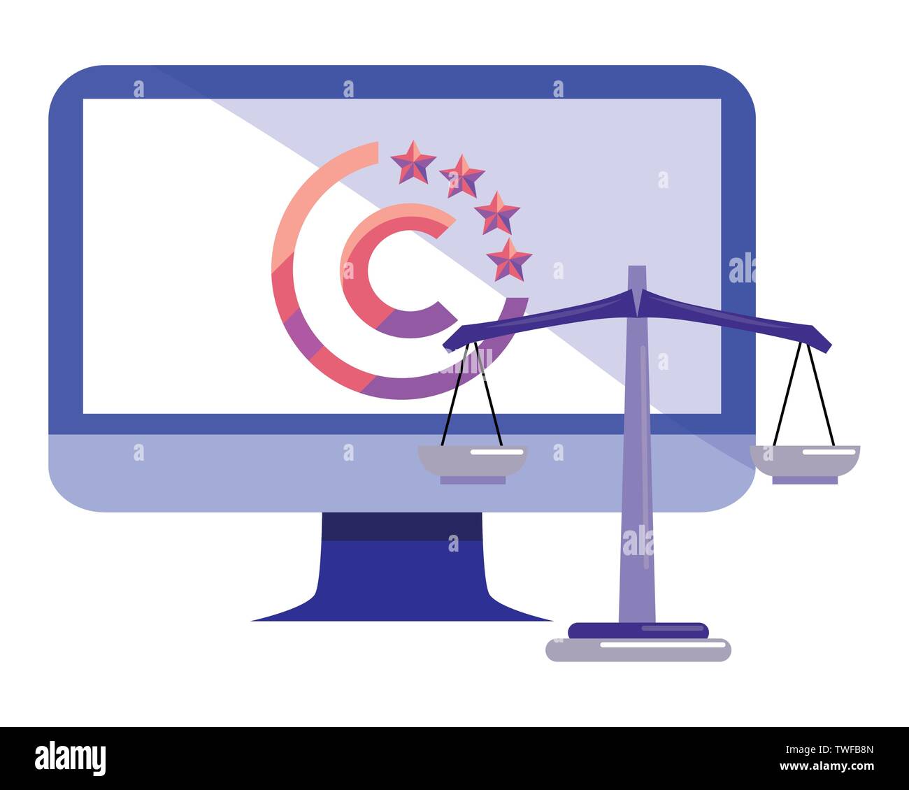 copyright of intellectual digital computer vector illustration design ...