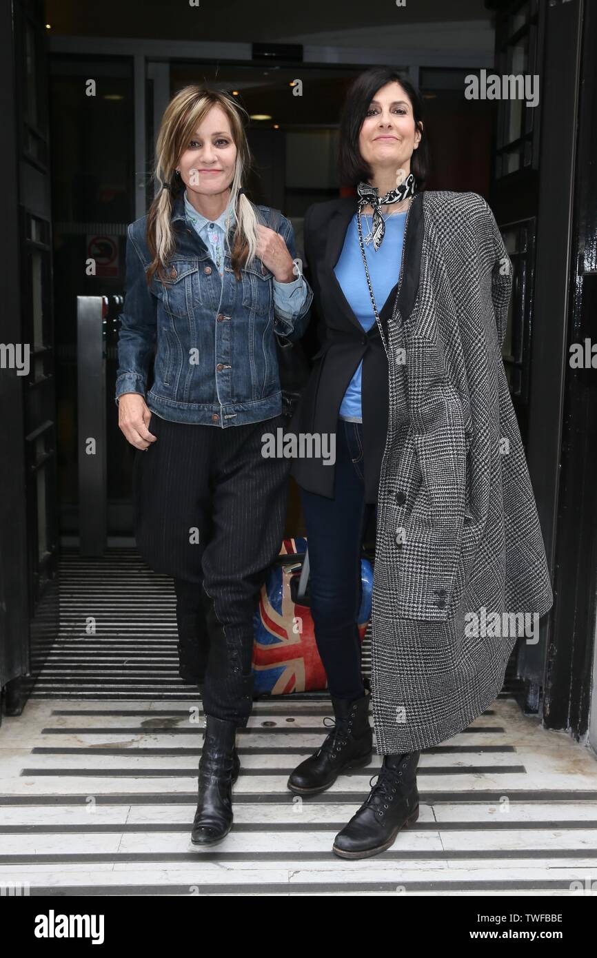 Siobhan and Marcella from Shakespears Sister seen at Radio 2 for radio ...