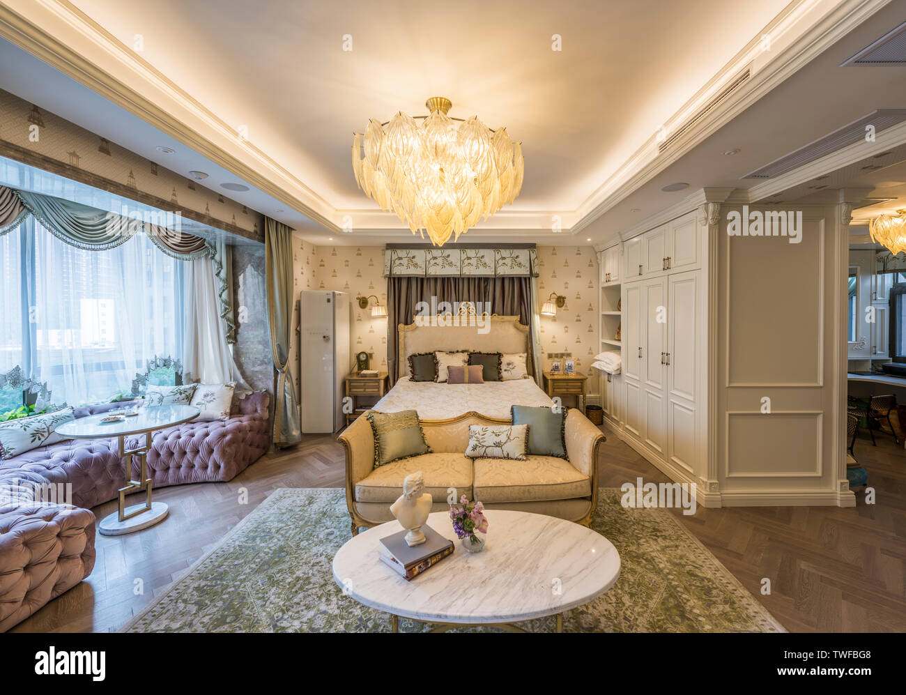 Interior Space Design of Model Room, Decorative Decoration Design Stock ...