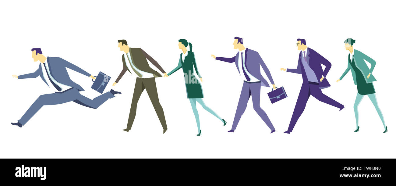 Group of business people decide, symbol representation Stock Photo - Alamy