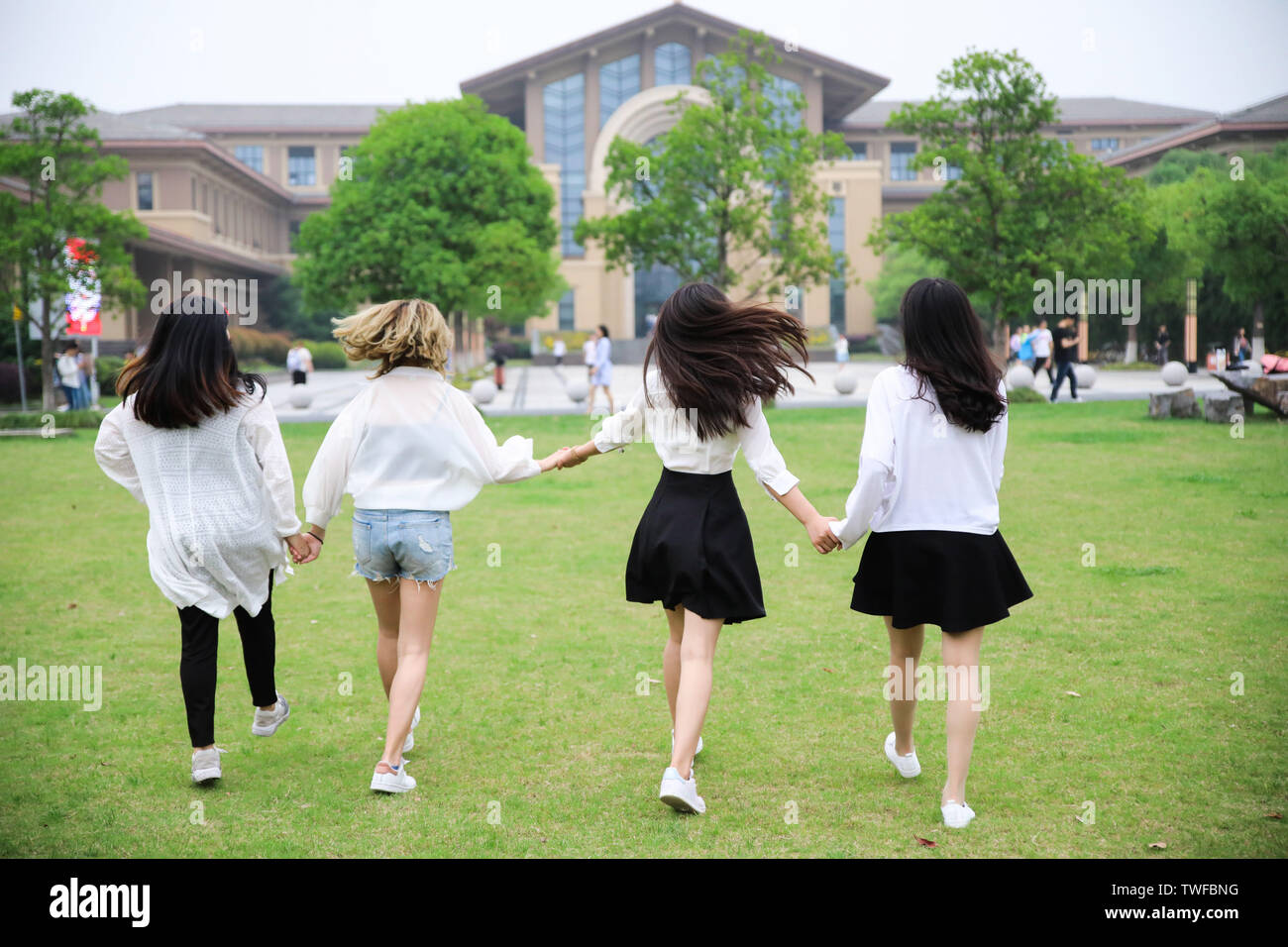 Graduating season campus style beauty graduation photo Stock Photo - Alamy