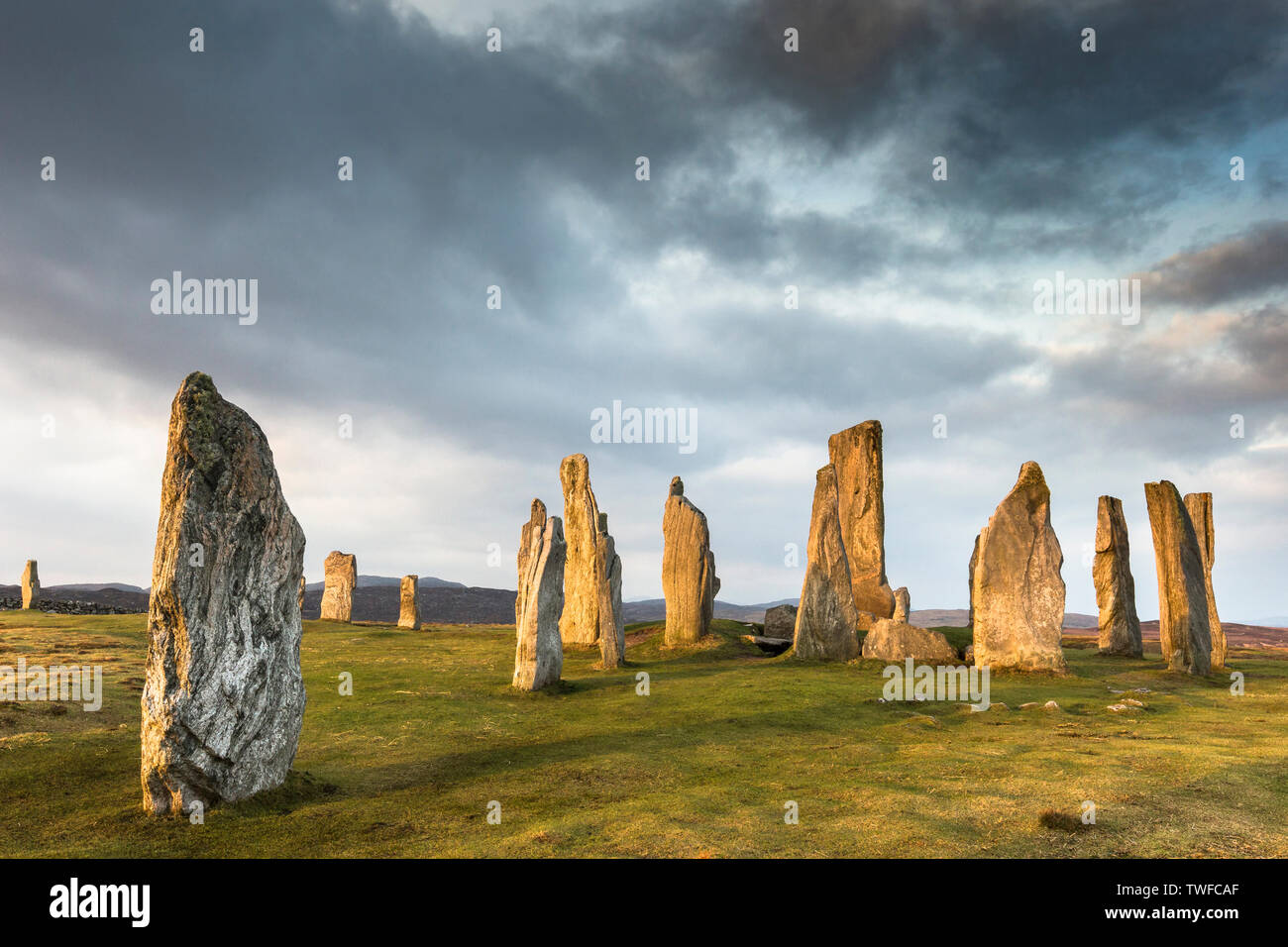 Callanish Stone Circle on the Isle of Lewis in the Outer Hebrides Stock ...