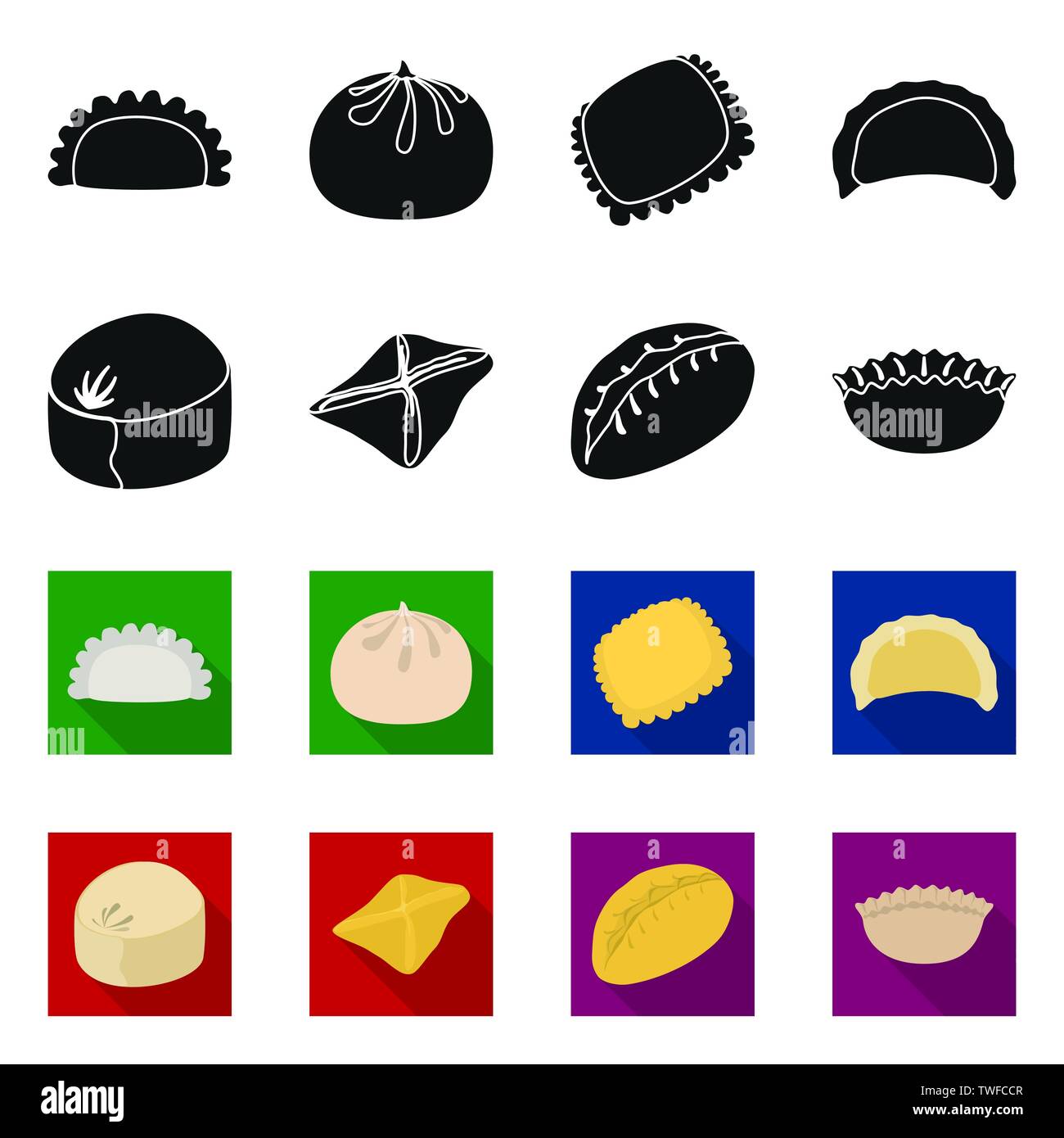 Vector design of products and cooking logo. Set of products and ...