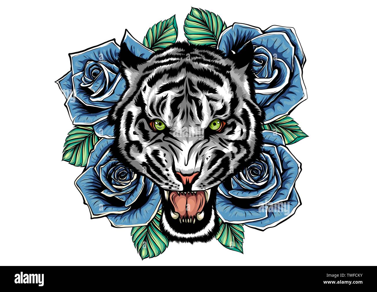 Roaring Tiger Vector