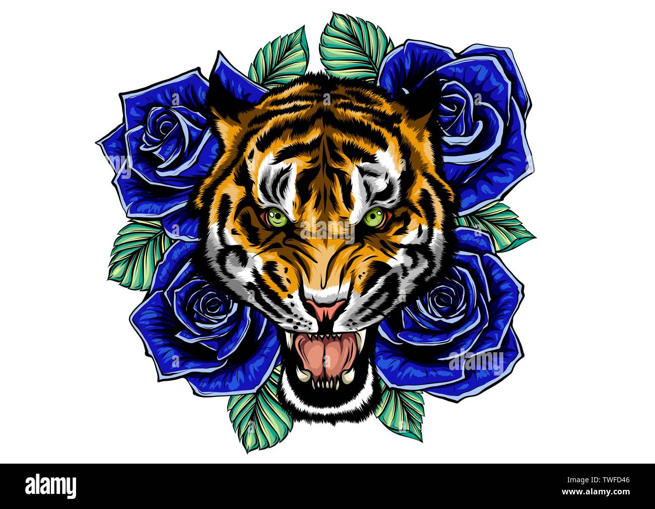Tiger head embroidery hi-res stock photography and images - Alamy