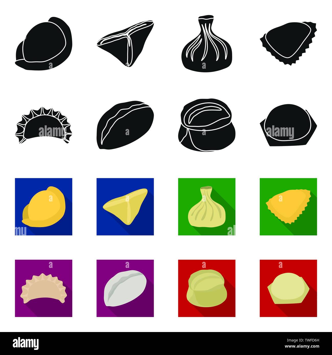 Vector design of products and cooking logo. Set of products and ...