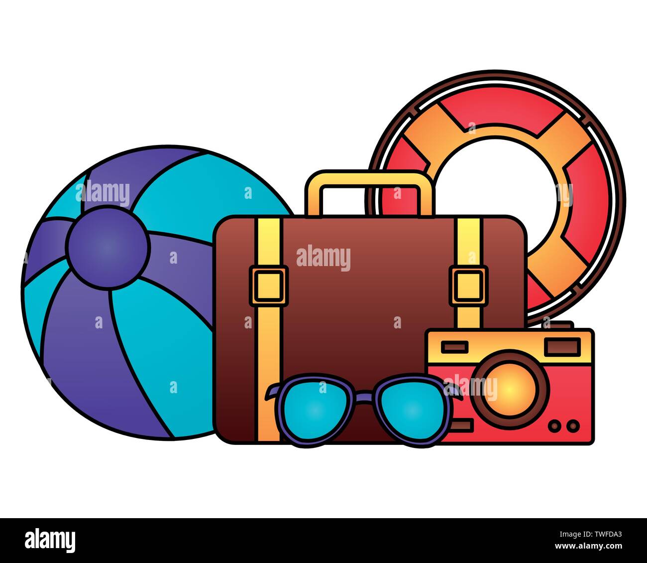 summer time holiday Stock Vector Image & Art - Alamy