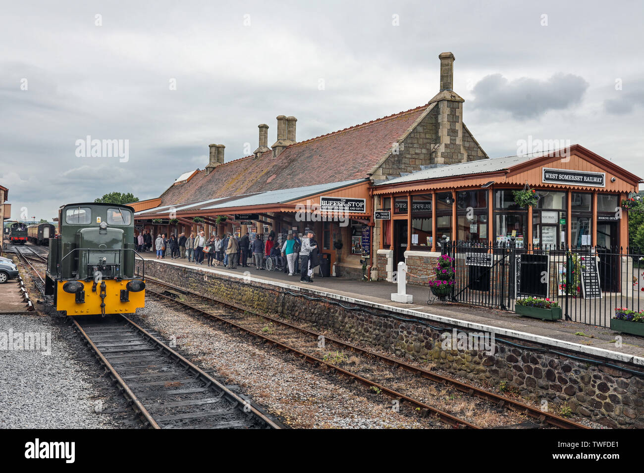 Minehead station on the West Somerset heritage Railway. England's longest heritage railway. Run ...