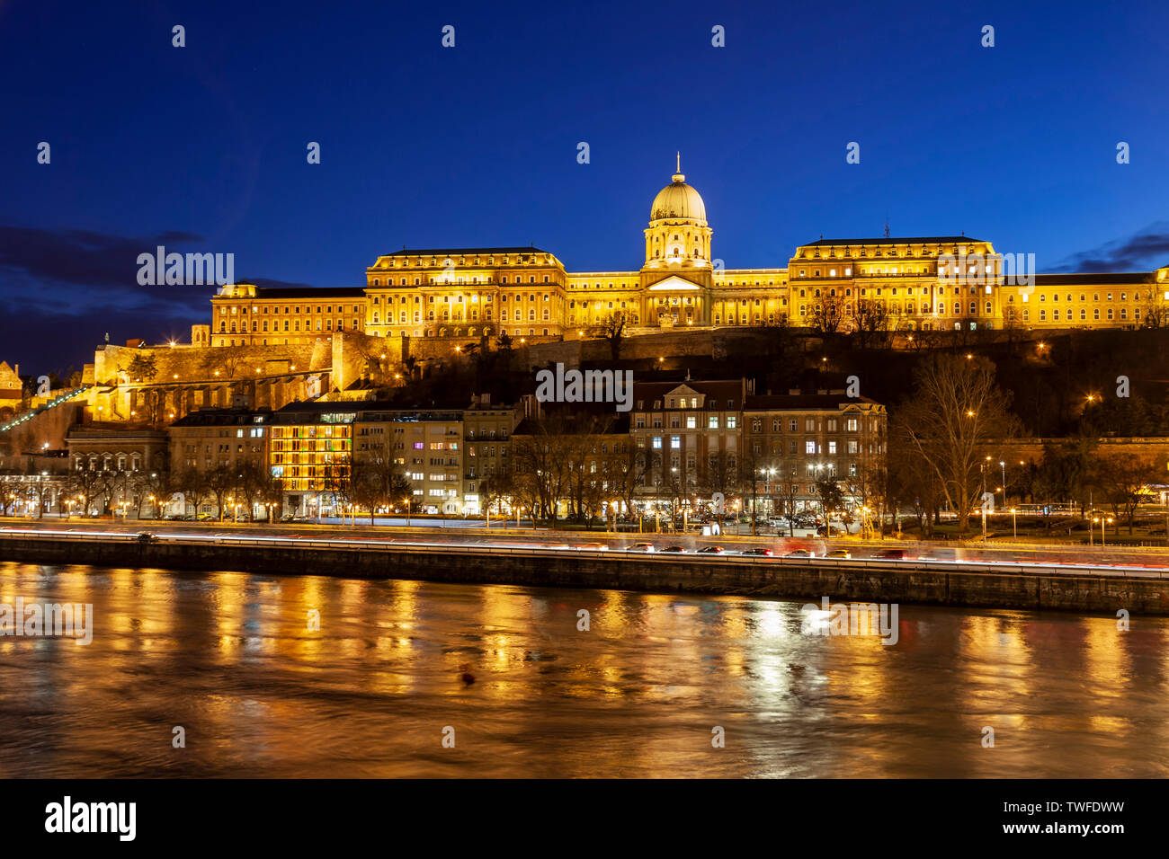 Evening at Buda Castle in Budapest Stock Photo - Alamy