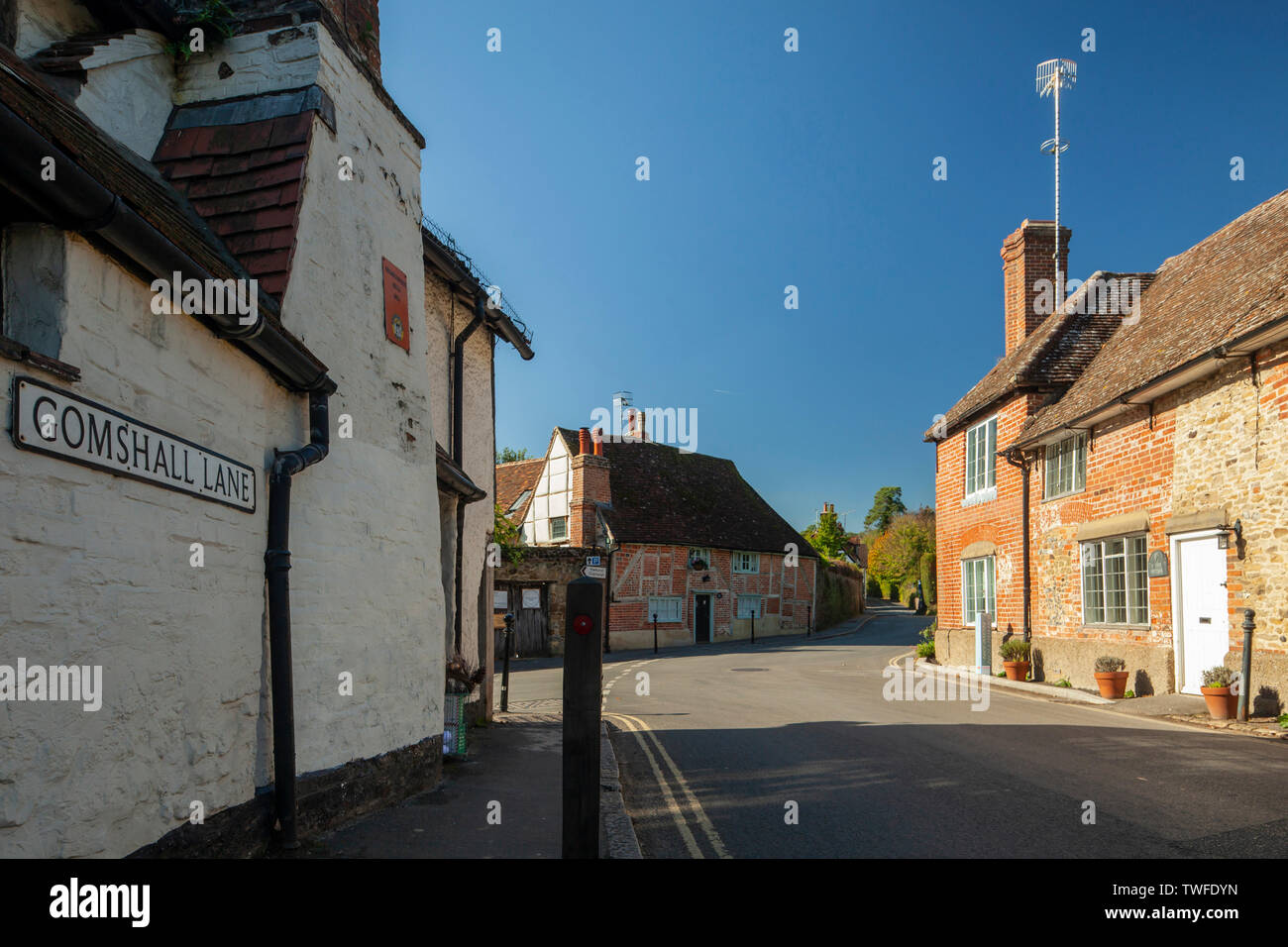 Autumn afternoon in Shere village Stock Photo - Alamy