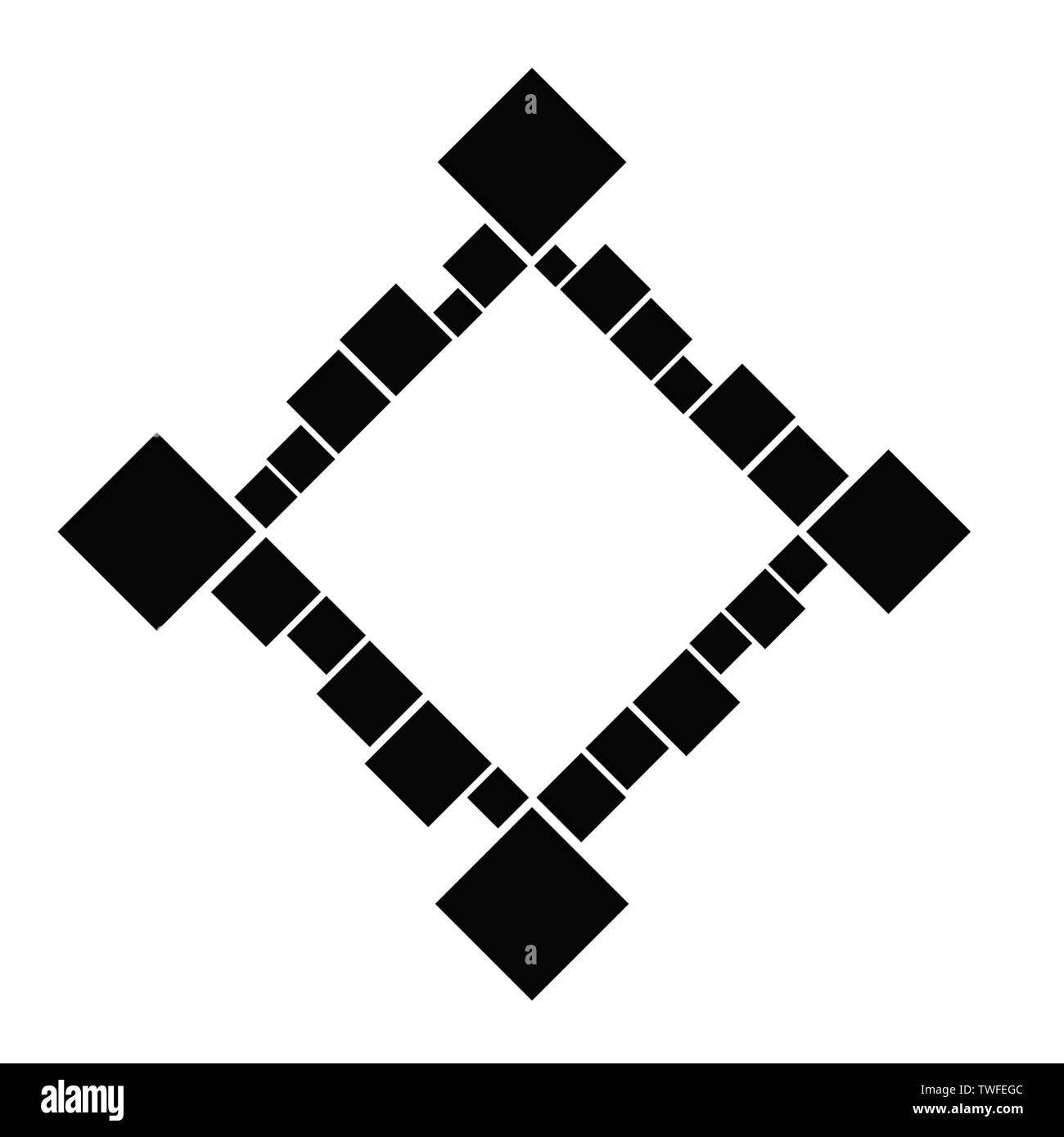 Modern minimal square border element - geometrical vector graphic ...