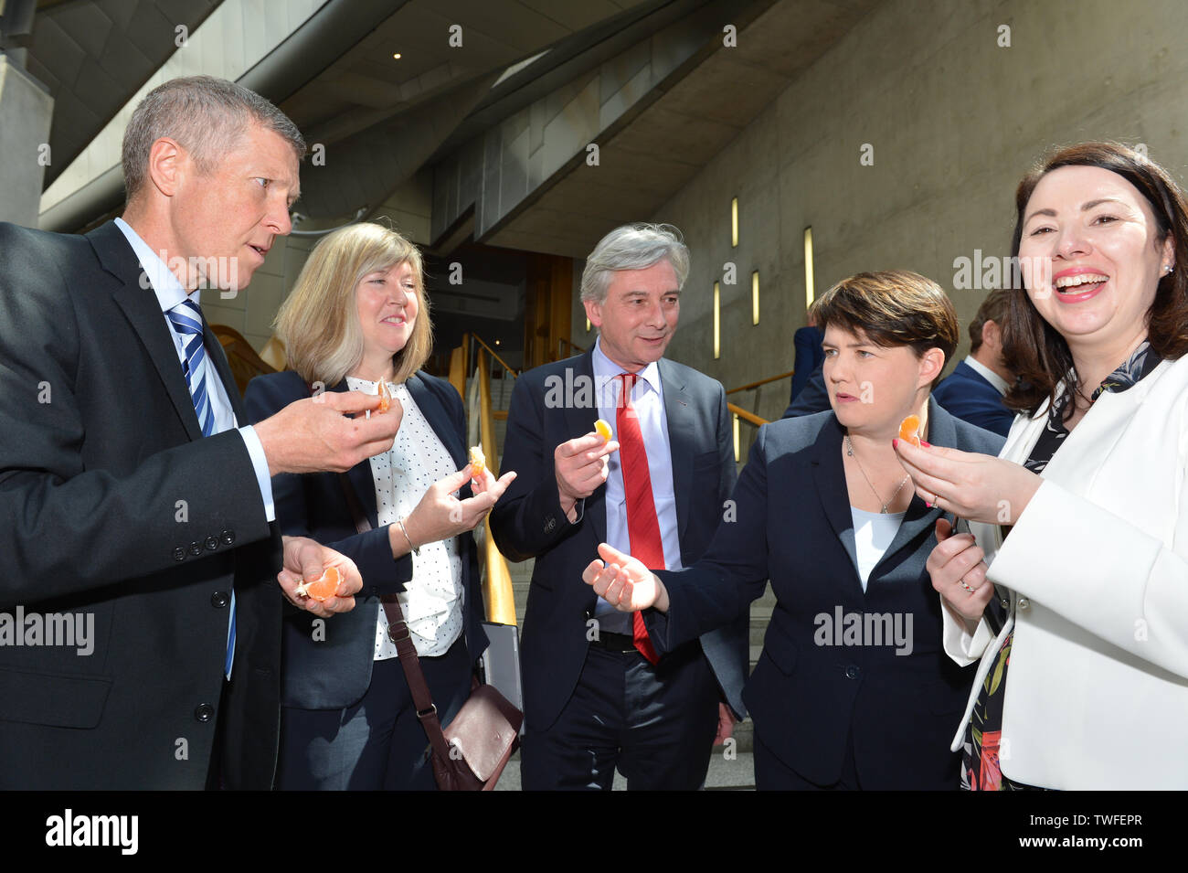 Edinburgh, UK. 20 June 2019. PICTURED: (left-right) Willie Rennie ...