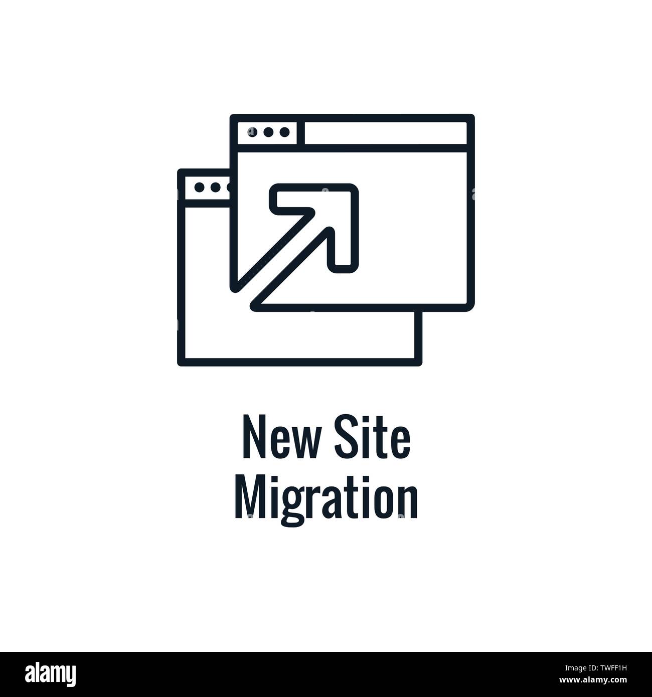 Website Update Icon - with some arrows thin line outline imagery Stock ...